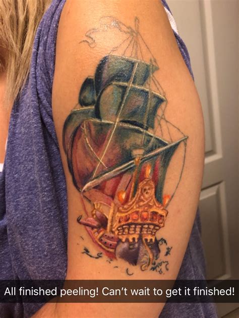 Peter Pan Pirate Ship Tattoo
