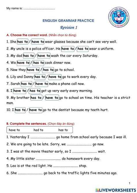 5th Grade Worksheets Grammar
