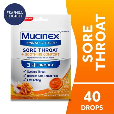 Mucinex Cough Drops Mixed Berry 40ct Cough Suppressant Lozenges For