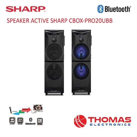 Jual Speaker Active Sharp Cbox Pro20ubb Speaker Aktif Sharp Garansi