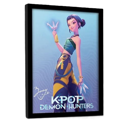 Framed Poster K Pop Demon Hunters Zoey Wall Art Ukposters