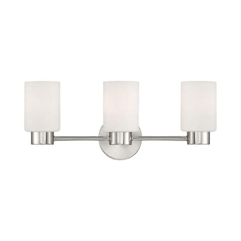 20 Traditional Brushed Nickel 3 Light Vanity Light With Frosted Glas