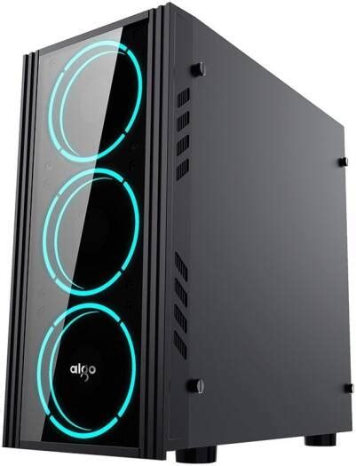 Aigo Mini Matx Tempered Glass Gaming Pc Case Up To 240mm Radiator And 8x 12cm Case Fans Support