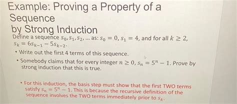 Solved Example Proving A Property Of A Sequence By Strong