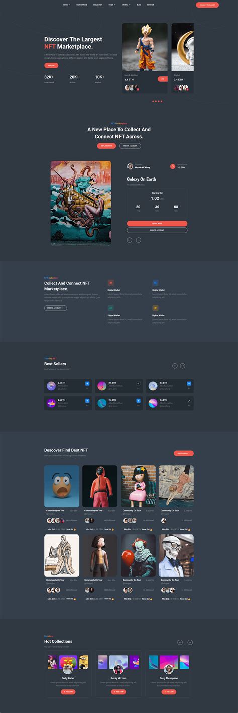 Blockchain React Js Nft Website React Website Design Behance