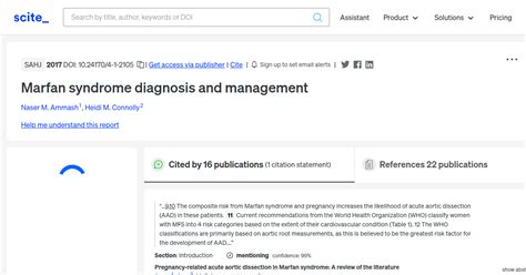 Marfan Syndrome Diagnosis And Management