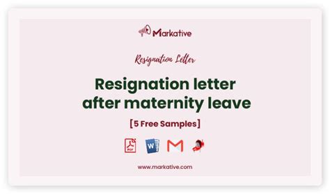 How To Write A Resignation Letter After Maternity Leave 5 Free