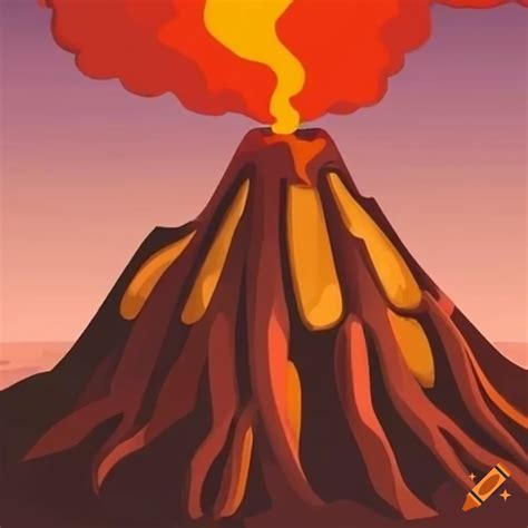 Volcano On Craiyon