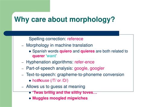Ppt Morphology Words And Their Parts Powerpoint Presentation Free