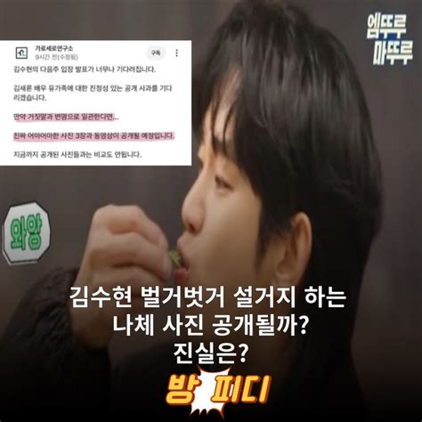 가세연 김수현 벌거벗고 설거지 하는 나체 사진 공개 예고 네이버 블로그