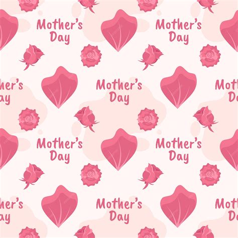 Premium Vector Happy Mother Day Seamless Pattern Design In Element Decoration Template Hand