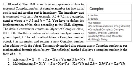 Solved Marks The UML Class Diagram Represents A Chegg