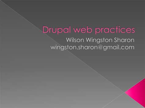 8 Web Practices For Drupal Pptx