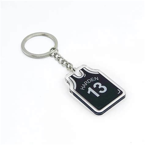 Basketball Jersey James Harden 13 Black Keyring Acrylic Keychain Little Chain Store