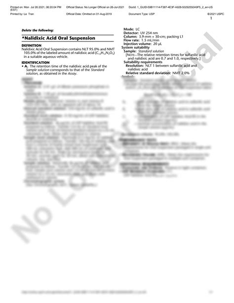 Solution Nalidixic Acid Oral Suspension Studypool