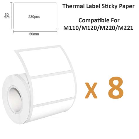 Thermal Labels Compatible With Phomemo M110 M150 M221 M220 M120 M200 M250 Label Printer 1 97x1