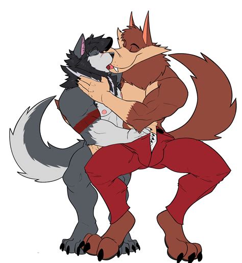 Rule 34 Anthro Bulge Canid Canine Canis Closed Eyes Clothing Duo