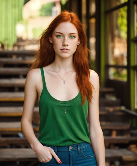Lexica Realistic Photo Of A Tall And Skinny Twenty Year Old Redhead
