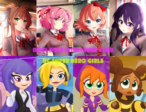 Doki Doki Literature Club X Dc Super Hero Girls By Lupinmk On Deviantart