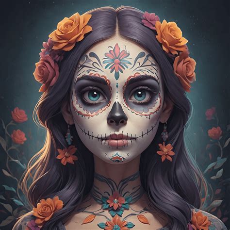 Day Of The Dead Face Paint Free Download Ai Scribbles