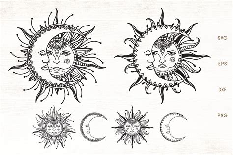 Sun And Moon Mandala Coloring Pages Sun And Moon Mandala Svg Free