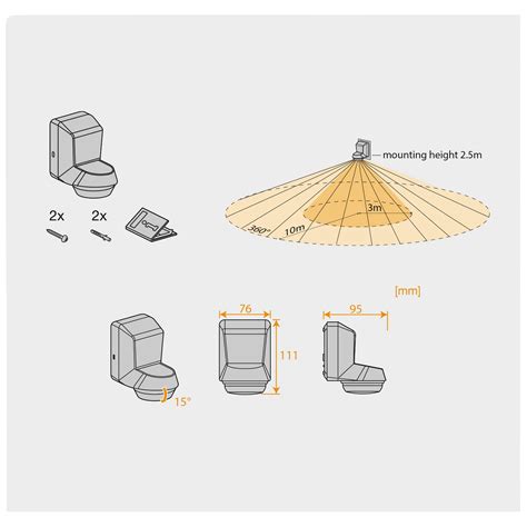 Ledvance Sensor Wall 360deg Ip55 Gris Foncé Luminairefr