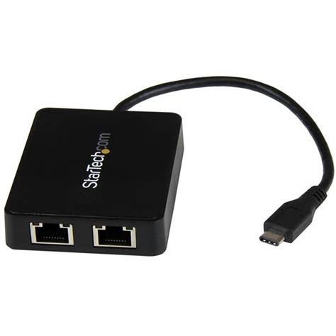 Us1gc301au2r Usb C To Dual Gigabit Ethernet Adapter With