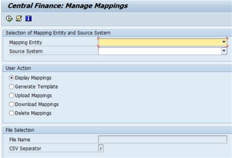 Maintain Data Mapping In Cfin By Tcode Finscfinmapmanage