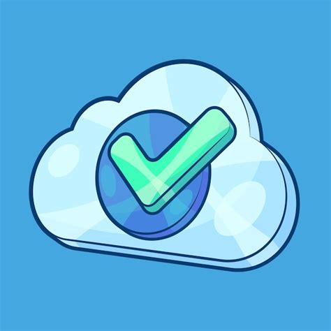 Premium Vector Cloud Database Illustration With Check Sign