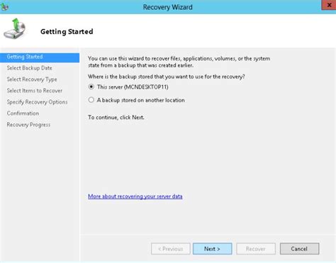 Backup Restore Wizard