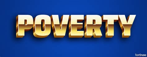 Poverty Text Effect And Logo Design Word