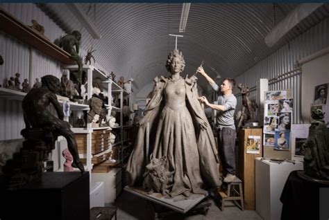 A New Seven Foot Tall Sculpture Of A Young Queen Elizabeth Ii With Her