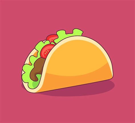 Premium Vector Mexican Taco Vector Illustration