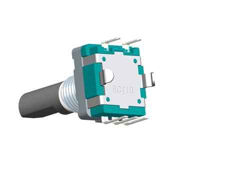 Vertical Digital Incremental Rotary Encoder With 0 5mm Travel Push Switch 15pulses 30 Detents