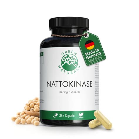 Nattokinase 20 000 Fu G 100 Mg Capsules 365 Fermented Soybean