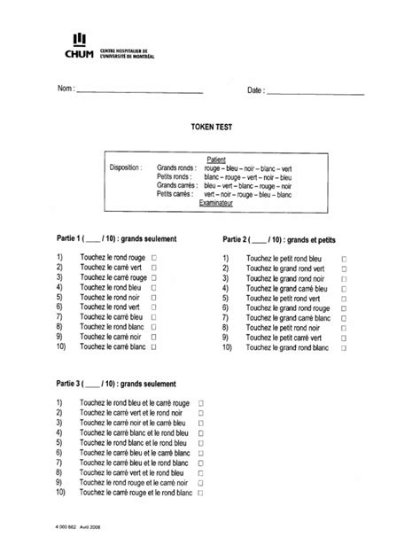 Token Test Protocole Pdf