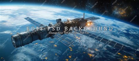 Space Station Orbiting Earth | Premium AI-generated PSD