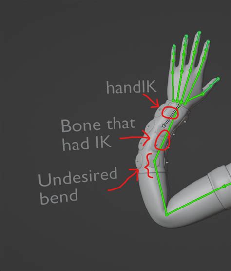 Trying To Add IK Into A Rig From Elsewhere How Do I Stop The Forearm From Bending Like This