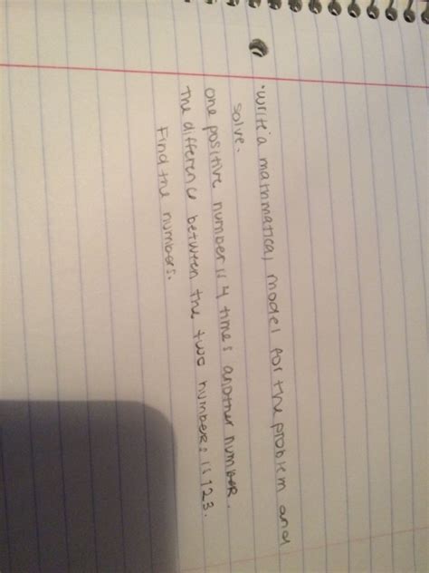 Solved Write A Mathmatical Model For The Problem And Solve