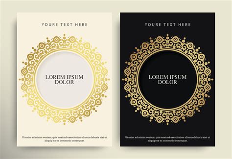 Luxury Gold Border Pattern Cover Template 15122781 Vector Art At Vecteezy