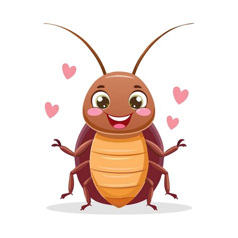 Cockroach Insect Bug Animal Animation Kawaii Character 50911289 Vector