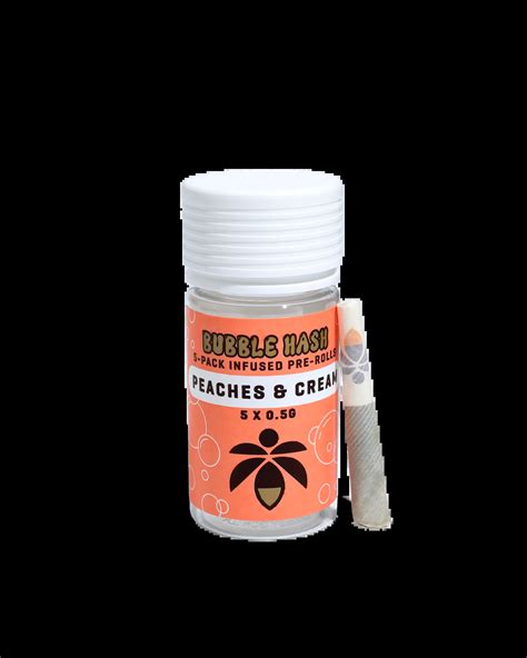 Peaches And Cream Bubble Hash Infused Preroll 5 Pack Lume Cannabis Co