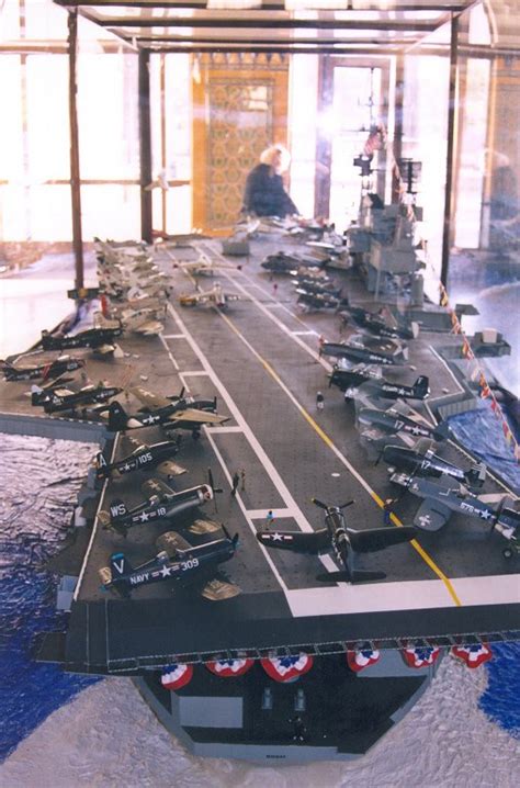 My January 2004 Collection ~ Uss Midway Model At The Train Station