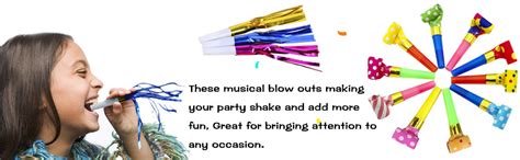 Hehali 72pcs Party Blowers 2 Kinds Of Birthday Blowouts