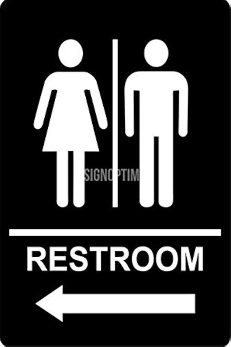 Restroom Sign Right Arrow