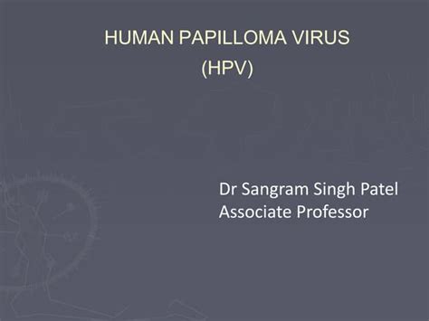 Human Papilloma Virus Infection Pptx