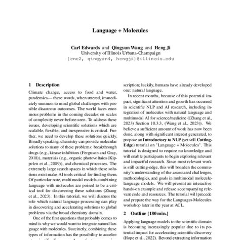 Language Molecules Acl Anthology