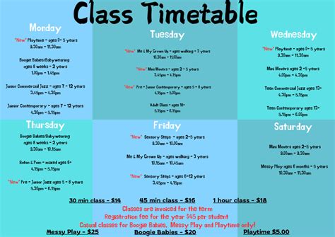Timetable And Pricing Captiv8 Dance Studio