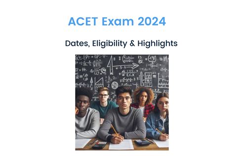 Acet Exam 2024 Eligibility Dates Syllabus Structure And