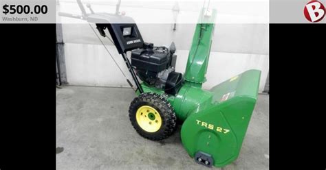 John Deere Trs27 8hp 318cc Snowblower Washburn Nd